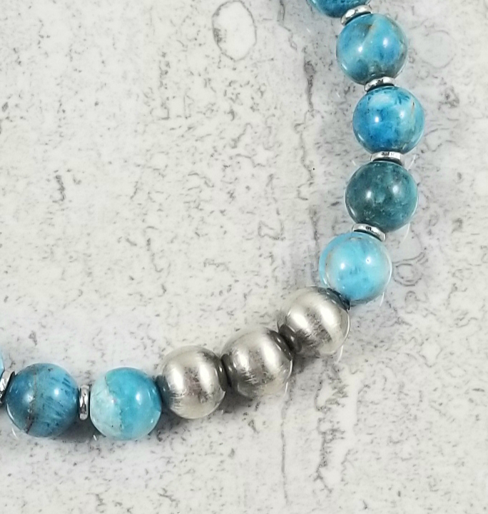 Men's Blue Beaded Bracelet | Ocean Calm Bracelet